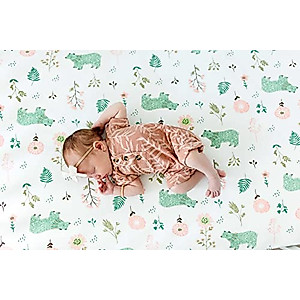 SheetWorld 100% Cotton Interlock Jersey Fitted Cradle Sheet 18 x 36, Woodland Bears, Made in USA