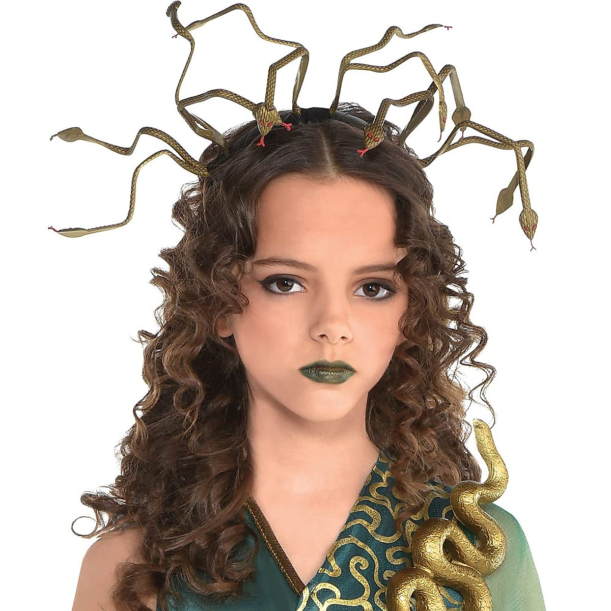 Amscan Girls Medusa Magic Costume Dress Set - (Large 12-14) 1 Set - Stunning & Enchanting Greek Mythology Outfit, Perfect for Halloween & Themed Parties