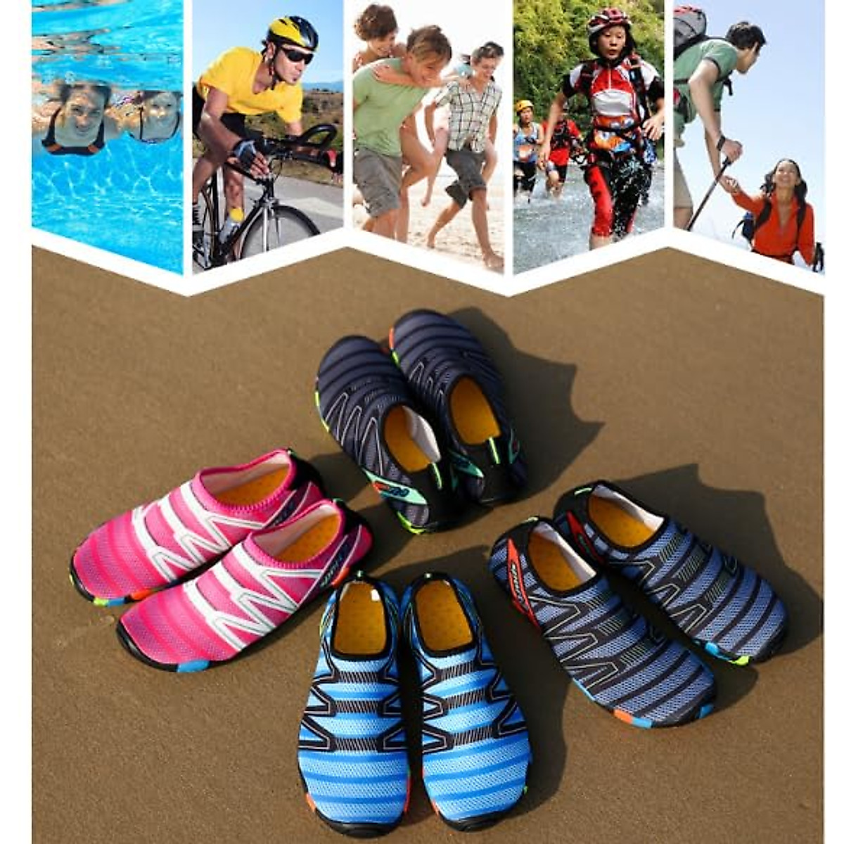 Unisex Soft Beach Shoes Anti Cushion Diving Barefoot Outdoor Aqua ShoesPopular (Black, us_Footwear_Size_System, Adult, Men, Numeric, Medium, Numeric_11)