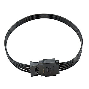 YiKaiEn 15 Pin SATA Power Extension Cable SATA Male to Female Extender Cable Adapter for HDD Hard Drive 12.6inch 32cm