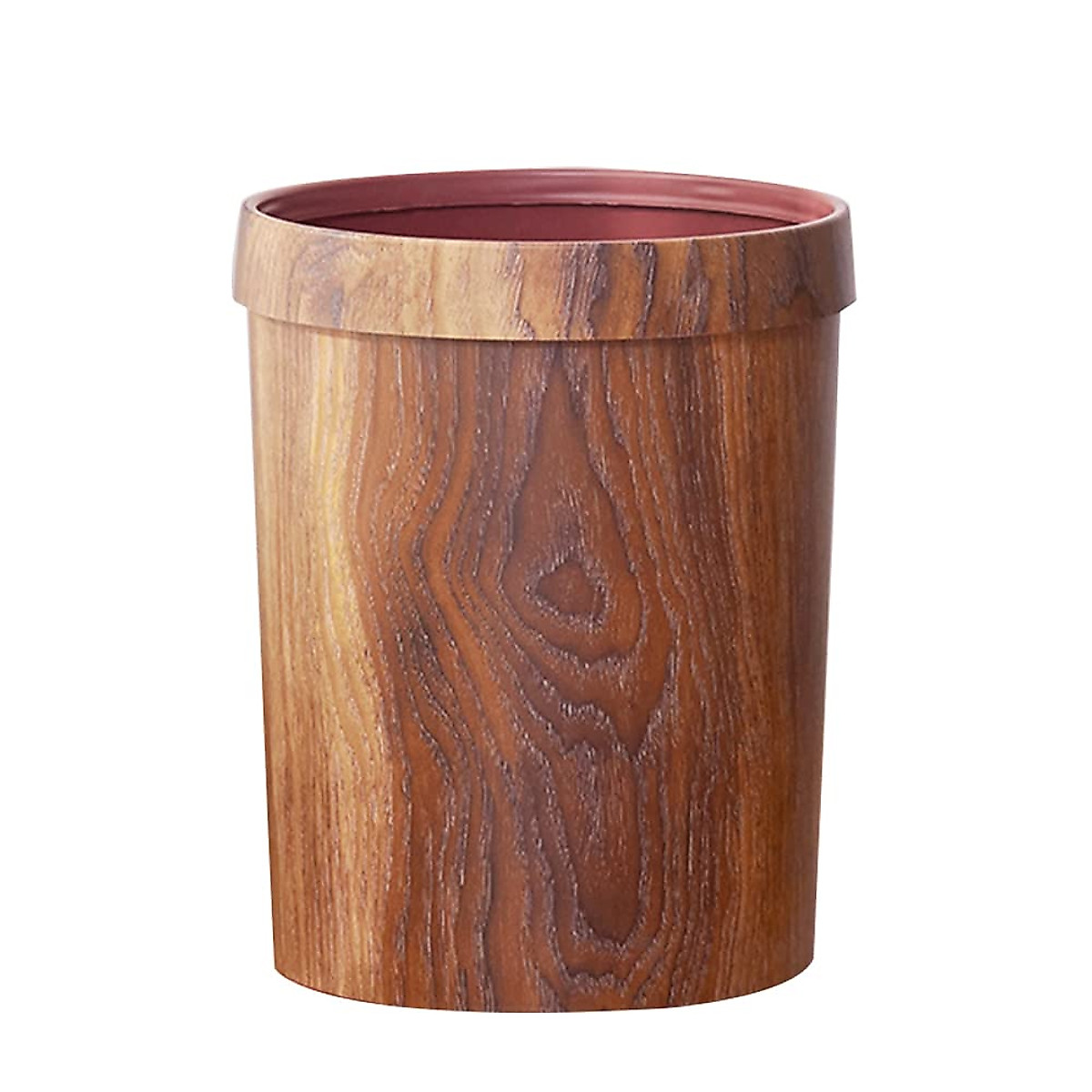 STACEY Retro Wood Grain Trash Can Household Living Room Kitchen Trash Can