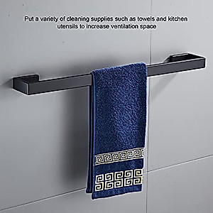 Eurollar 15.8in Towel Racks for Bathroom, Wall Mount 304 Stainless Steel Towel Holder, Multifunctional Bathroom Rack for Towels, Bathrobes, and Kitchen Utensils, for Home, Bath