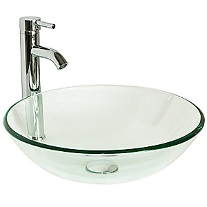 QIERAO Glass Vessel Bathroom Vanity Sink (Vaniy)