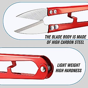 3 Pieces Sewing Scissors 4.7 Inch U Shape Yarn Thread Cutter Embroidery Small Snips Clippers Trimming Nipper for Sewing Stitch DIY Crafts Supplies, Random Color