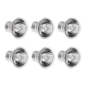 K JINGKELAI UVA UVB Reptile Light 75W UVA + UVB Full Spectrum Sun Lamp UV Heating Lamp for Turtle Aquarium Aquatic Reptile Lizard,E27/E26 Socket Base,110V,75W,6 Pack