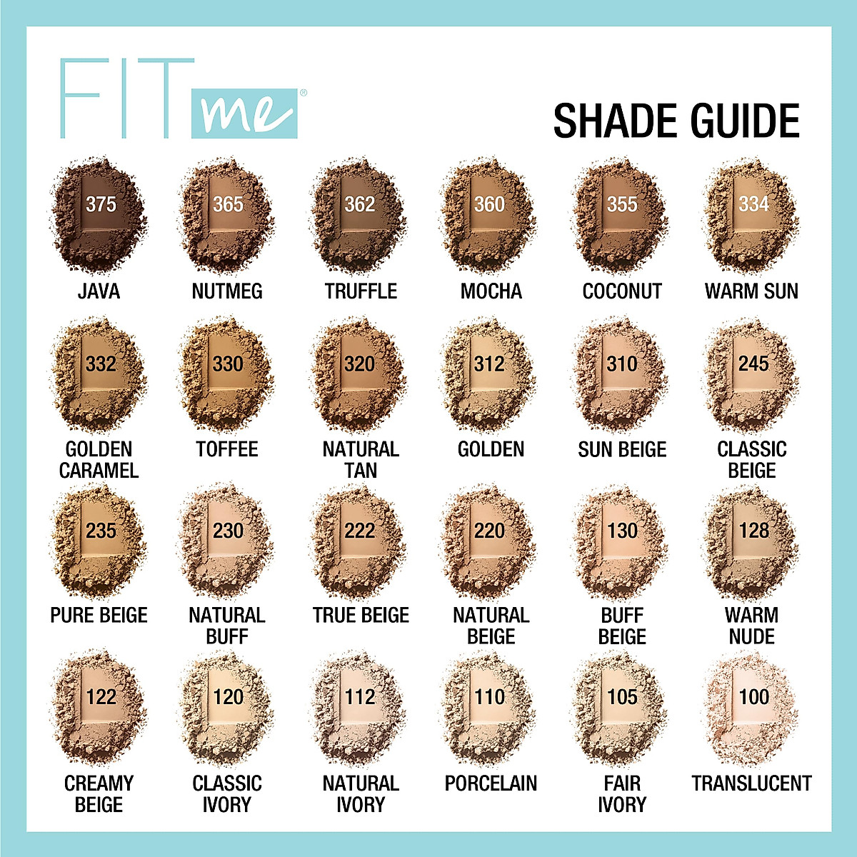 Maybelline Fit Me Matte + Poreless Pressed Face Powder Makeup & Setting Powder, Natural Ivory, 1 Count