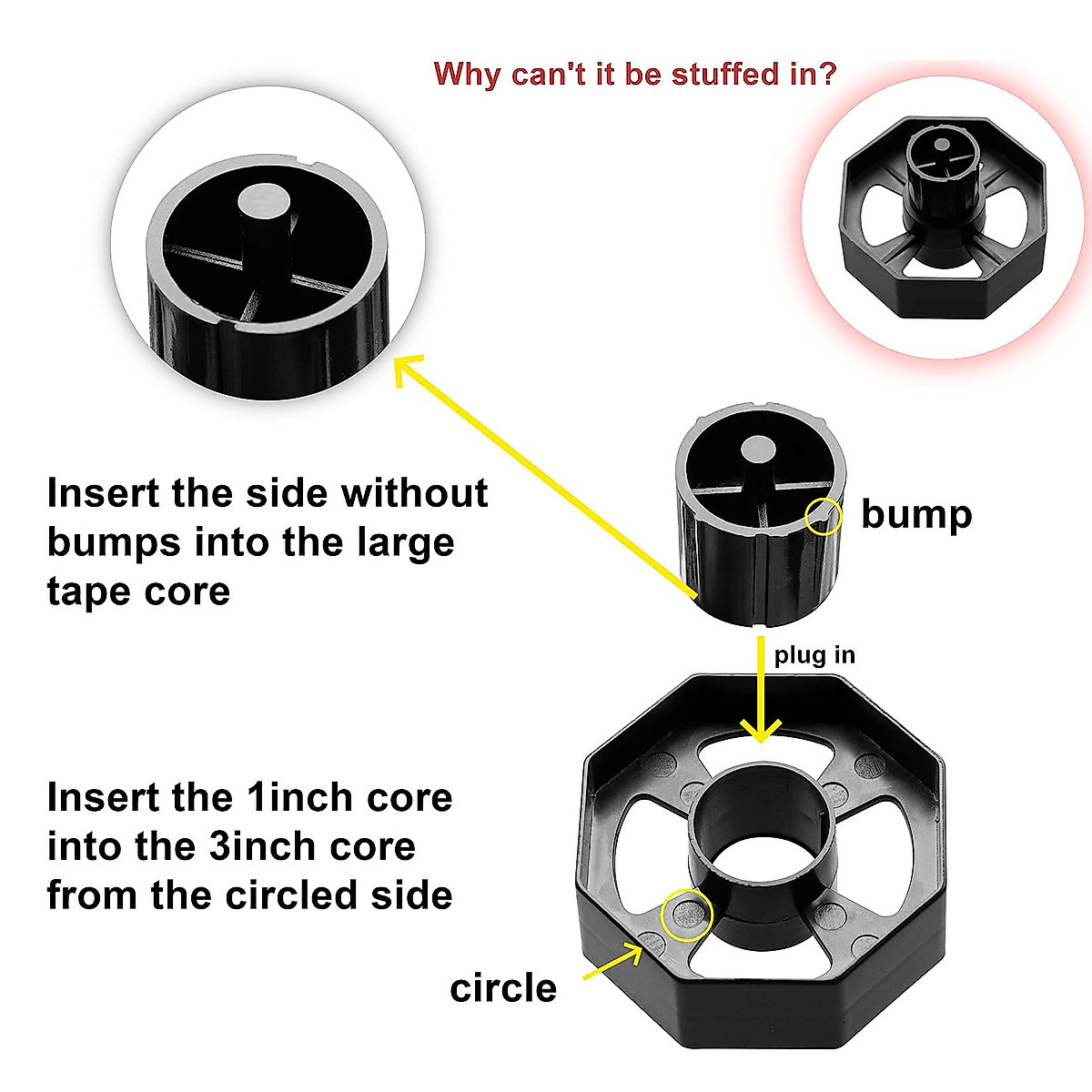 IHOMECOOKER Desktop Tape Dispenser Adhesive Roll Holder (Fits 1" & 3" Core) with Weighted Nonskid Rose red