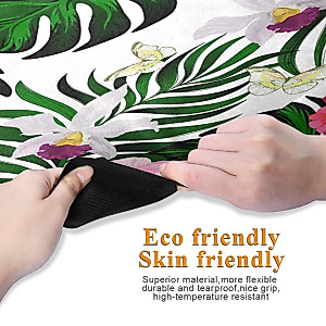 Qilmy Hibiscus Flower Yoga Mat, Non-Slip Texture Pro Yoga Mat Eco Friendly Exercise & Workout Mat for Yoga, Pilates and Floor Exercises