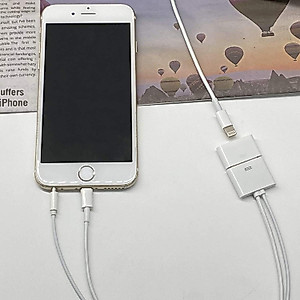 Belcompany Lightning to 30 Pin Cable for iPhone with 3.5mm AUX Audio Port
