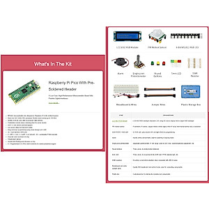 waveshare for Raspberry Pi Pico Basic Starter Kit with Rich Tutorials and Resources,Fast Getting Started with Raspberry Pi Pico and MicroPython Programming for Raspberry Pi Beginners