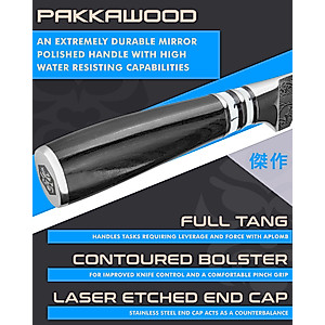 KESSAKU Fillet Knife - 7 inch - Ronin Series - Flexible - Razor Sharp - Forged 7Cr17MoV High Carbon Stainless Steel - Boning, Trimming, Skinning - Wood Handle with Blade Guard