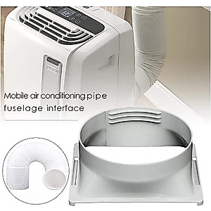 Portable Air Conditioner Exhaust Hose Coupler - 5.9 inch/6 inch AC Hose Coupler Extension, Portable Window Adapter A/C Unit Tube Connector Mobile air Conditioning Accessories (Square to Round)