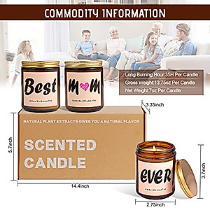 Luspan Gifts for Mom from Daughter, Son - Birthday Gifts for Mom, Mom Gifts, Mom Birthday Gifts from Daughter, Mothers Day Gifts, Christmas Gifts for Mom,Best Mom Ever Candles Gifts