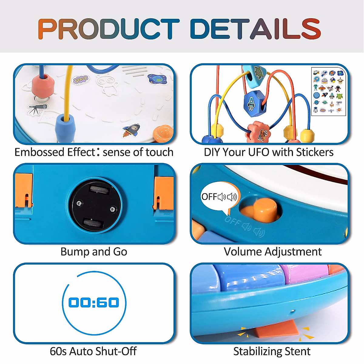 LTKFFFdp Baby Crawling Toys 6 to 12-18 Months Boy Girl Bump and Go Music Light Baby Einstein Toys for 1 Year Old, Developmental Infant Gross Motor Toys for Baby First Birthday Gift Sensory Toys