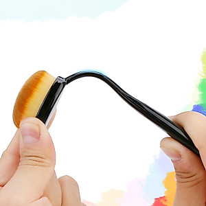 UNIMEIX 6 Pack Blending Brushes for Card Making Crafting Ink Blender Brushes Set Tool Crafter Paper Background Brush for Makeup or Drawing (Brown)