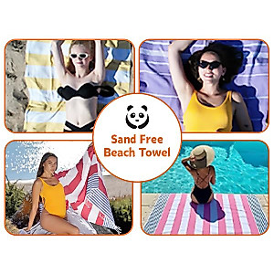 HAVLULAND Turkish Beach Towel Oversized 39x71 Turkish Bath Towels Highly Absorbent Quick Dry Extra Large Sand Free Beach Towels for Beach Pool Spa Gym Yoga Travel Camping Blanket - Olive Green