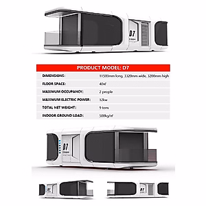 Capsule Home House, Commercial spce pod Hotel Luxury Tiny House fabricated Space Capsule Container Model D6
