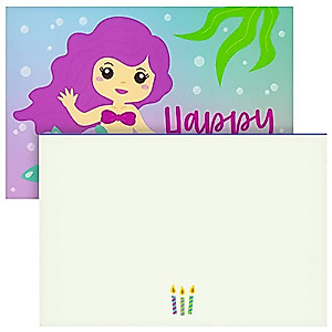 Pipilo Press 36 Pack Kids Birthday Cards Assortment with Pastel Colored Envelopes, 12 Designs, Dinosaur, Mermaid, Narwhal (4x6 In)