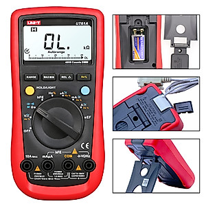 UNI-T UT61A Digital Multimeter Modern DMM Transistor NCN Tester Voltage Current Resistance Frequency Meter LCD Back-Light