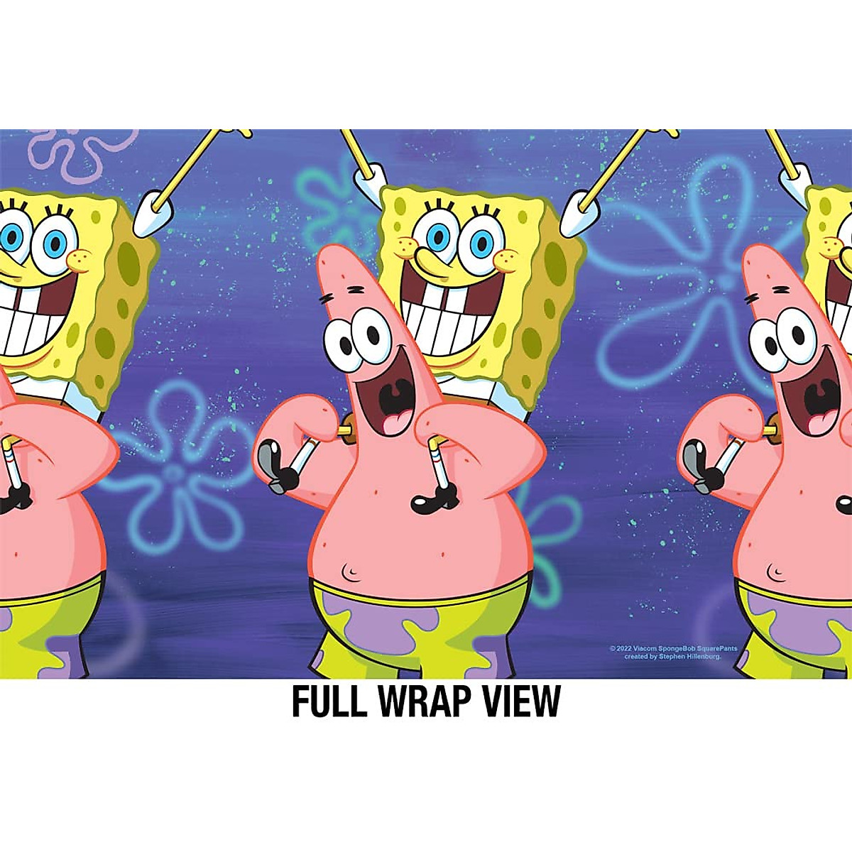 Spongebob OFFICIAL Spongebob And Patrick Cropped 18 oz Insulated Water Bottle, Leak Resistant, Vacuum Insulated Stainless Steel with 2-in-1 Loop Cap