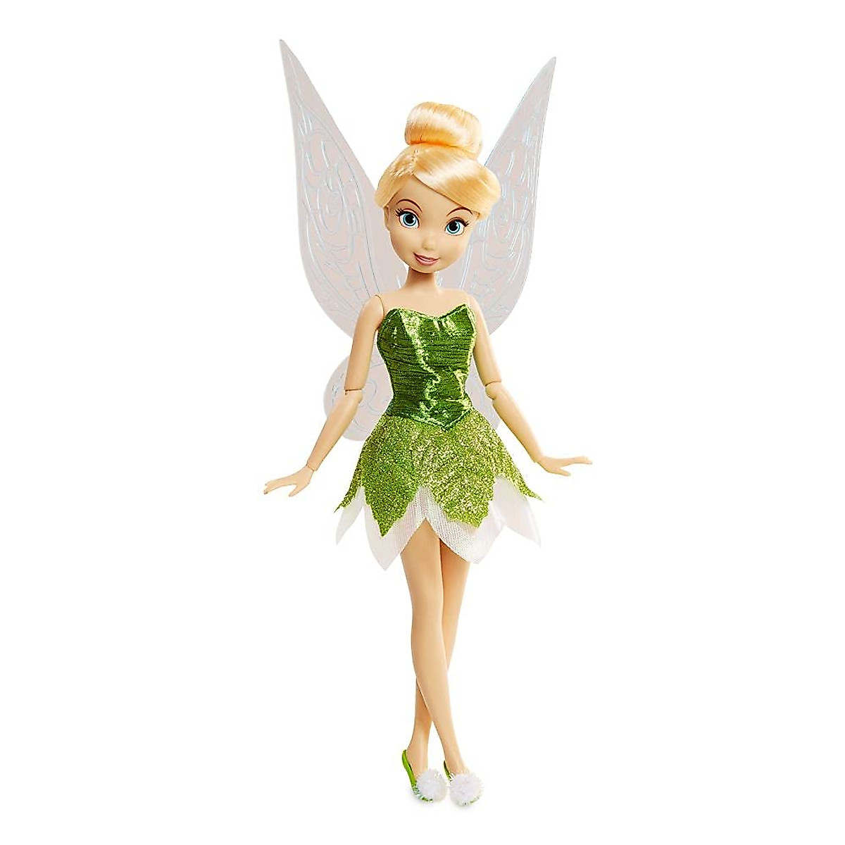 Disney Store Official Disney Princess Classic Doll (Tinker Bell from Peter Pan), 11 Inches, Includes Brush with Molded Details, Fully Posable Toy in Classic Outfit - Disney Princess Toys for Girls