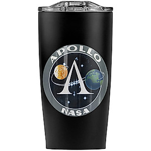 NASA Apollo Mission Patch Stainless Steel Tumbler 20 oz Coffee Travel Mug/Cup, Vacuum Insulated & Double Wall with Leakproof Sliding Lid | Great for Hot Drinks and Cold Beverages