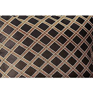 Chezmoi Collection 7-Piece Black/Gold Diamond Floral Medallion Jacquard Woven Comforter Set, California King