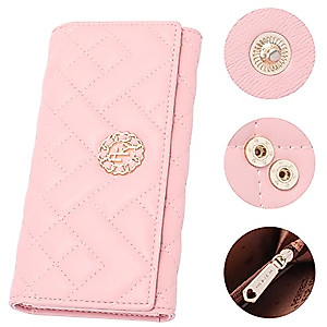Titosha Valentines Day Gifts Womens Wallets With Large Capacity Rfid Blocking Medium Wallets For Women Trifold Wallet Ladies Purse PU Leather Pink Wallet