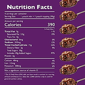 Betty Crocker Mug Treats Hot Fudge Brownie Mix with Fudge Topping, 4 Servings, 13.9 oz. (Pack of 6)