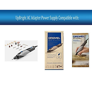 UPBRIGHT 18V AC/DC Adapter Compatible with Dremel 2050 F013205000 2050-30 F0132050MA 2050-11 F0132050AW 2050-15 F0132050AC Stylo+ Corded Versatile Rotary Craft Tool 2610Z09738 0.5A Power Supply Cord