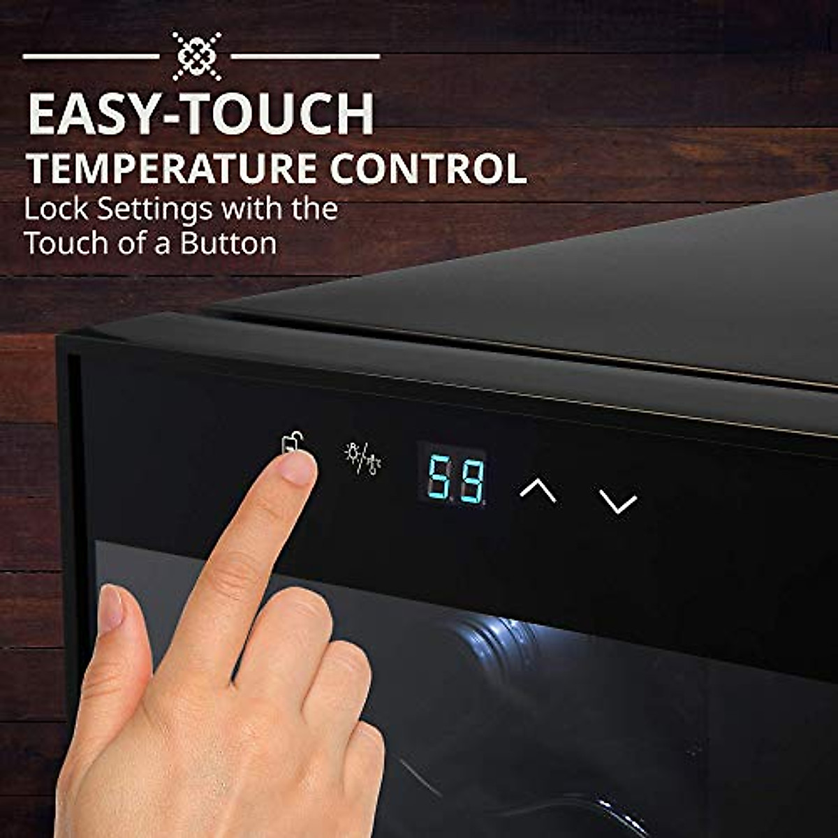 Ivation 34 Bottle Compressor Wine Cooler Refrigerator with Wi-Fi Smart App Control Cooling System | Large Freestanding Wine Cellar Fridge For Red White Champagne or Sparkling, Black Glass Door & Lock