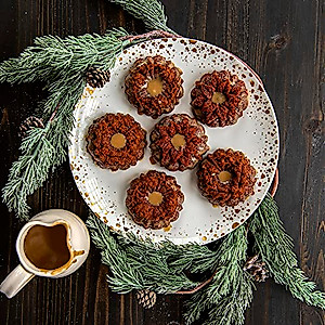 Nordic Ware Wreathlettes Cakelette, 4-Cup, Silver