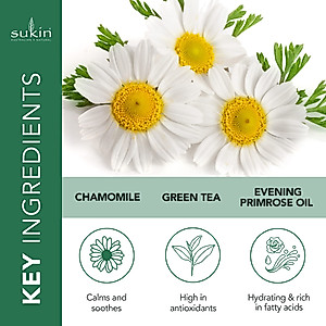 Sukin Foaming Facial Cleanser Pump, Gentle Gel Cleanser with Green Tea, Aloe Vera & Chamomile to Purify, Soothe & Tighten Skin, 4.23 Fl Oz