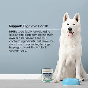 Nixit Stool-Eating Preventative for Dogs - Vitamin B Supplement - Chicken Liver and Natural Fish Flavored Powder - 10.5 oz