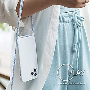 SwitchEasy Compatible with iPhone 12 / iPhone 12 Pro Case - Play, Liquid Silicone Case with Crossbody Lanyard, Adjustable Fashion Neck Strap, Full-Body Shockproof Protection - Black