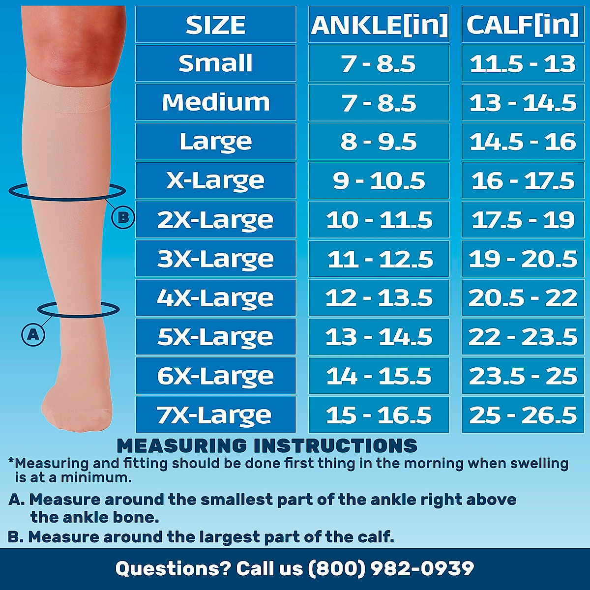 ABSOLUTE SUPPORT Womens Opaque Compression Stockings 20-30 mmHg Knee Hi for Airplain, Work, Running, Hiking, Sports, Workout, Nurse, Travel, Flight, Cooking Beige, X-Large