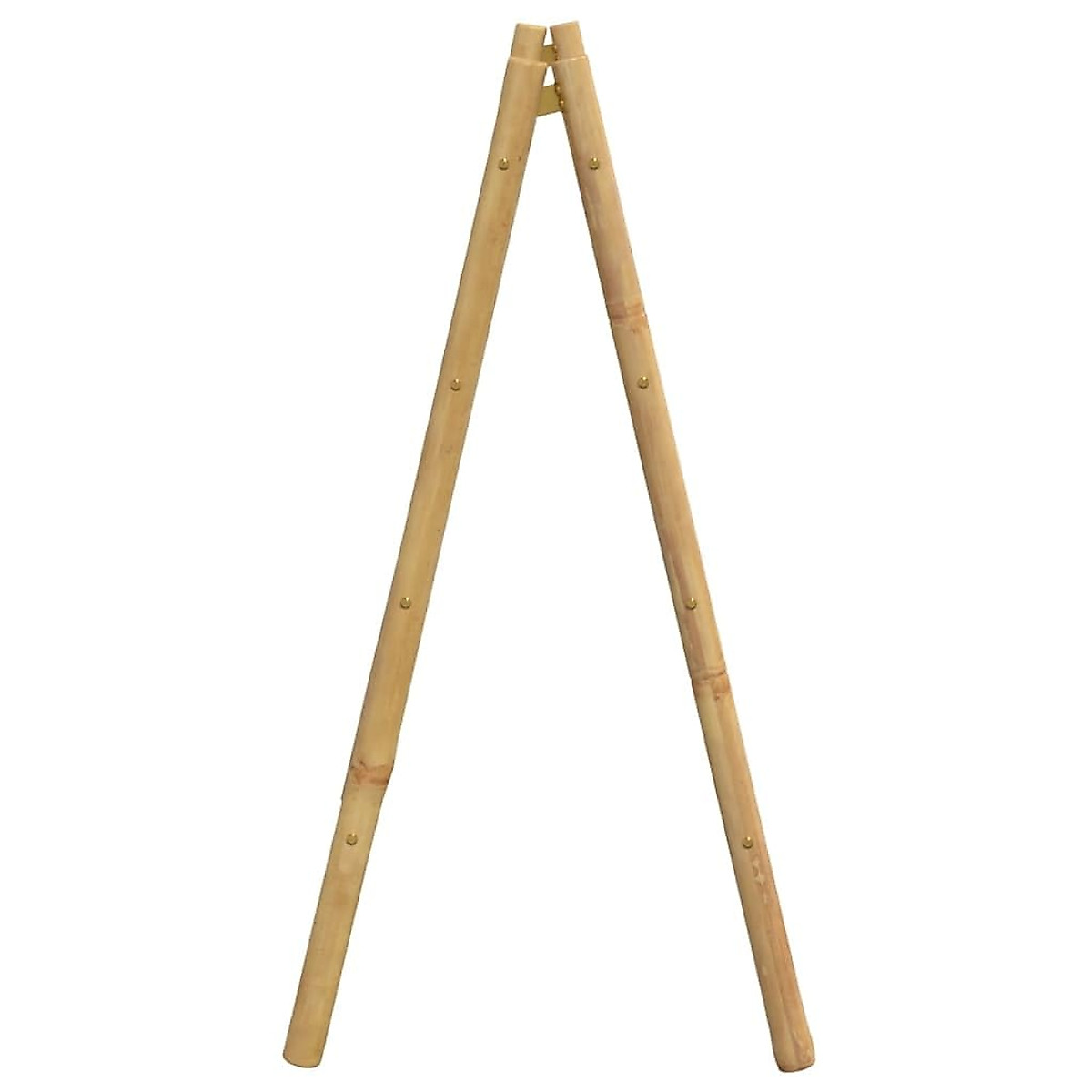 vidaXL Double Bamboo Towel Ladder with 4 Rungs - Freestanding Bathroom Storage Rack - Water-Resistant Design - Easy to Clean