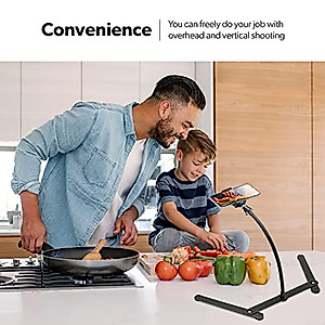 LimoStudio Overhead Flexible Gooseneck Tabletop 13.6-Inch Tripod Lightweight Stand Phone Holder Mount Compatible with iPhone, Galaxy, Pixel, AGG3314