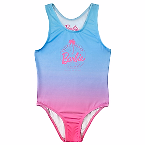 Barbie Swimming Costume | Girls Swimsuit One Piece | 14 | Official Merchandise Multicolor