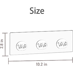 MayDiary 2Pack Clear Shower Caddy Adhesive Replacement,No Drilling,Strong Adhesive Shower Caddy for Shower Shelves Bathroom Storage Organizer and Kitchen Rack