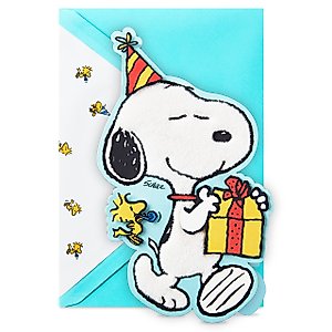 Hallmark Signature Peanuts Birthday Card (Snoopy, Happiness)