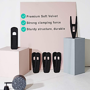 TOFIIGREM Black Velvet Hangers Clips 20 Pack, Non-Slip Velvet Clips for Suit Velvet Hanger Pants Hangers Skirt Hanger, Strong Finger Perfect for Thin Velvet Hangers