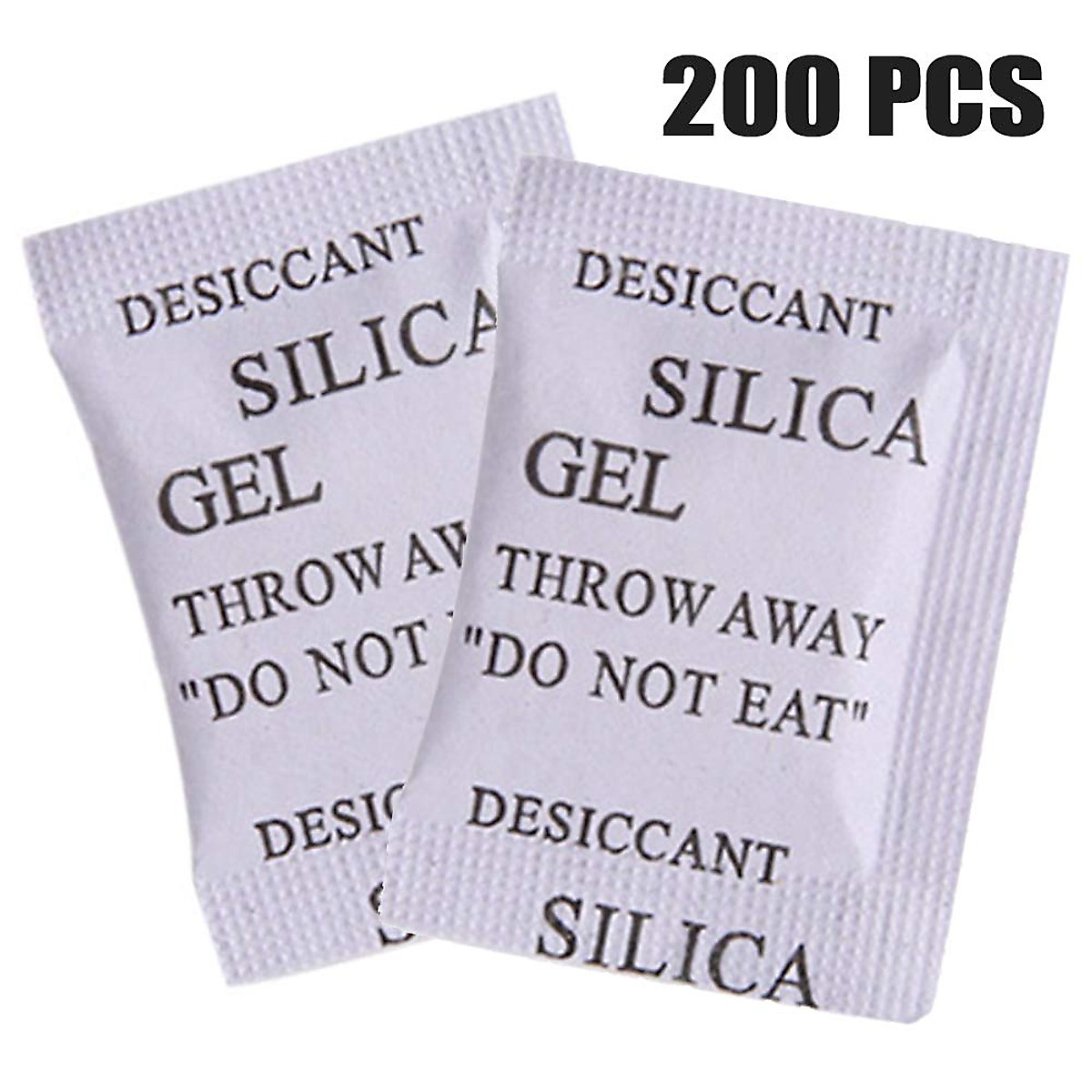 200 Pcs Food Grade Security Silica Gel Desiccant Pack Moisture Absorber Dehumidifier (size:200 pcs)