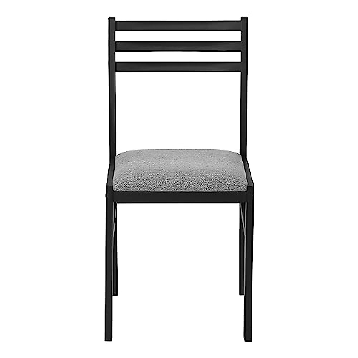 Monarch Specialties 1007 Table, 3pcs, Small, 35" Drop Leaf, Kitchen, Black Metal, Grey Laminate 3 Piece Dining Set, 35" L x 35" W x 30" H