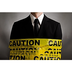 Caution Party Tape • 3 in. Wide X 100 Ft. Long • High Visibility • Tear Resistant Design • Great for Construction-Themed Parties & Signage for Small Hazards (100 ft) (1 Pack)