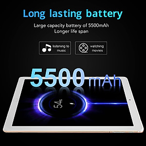 10.1 Inch Tablet Android Tablet, 3G Calling Tablet, Quad Core Processor, 4G RAM 64G ROM, HD LCD Touch Screen, 2MP+5MP Dual Camera, WiFi, Bluetooth4.0, 5500mAh Battery