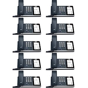 Yealink MP54-TEAMS Edition Desk IP Phone [10 Pack] Cost-Effective IP Phone for Team, 4 inch (800 x 480) Capacitive Touch Screen, PoE, Power Adapter Not Included…