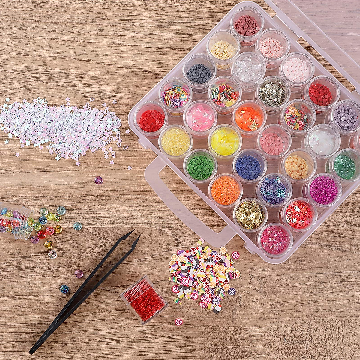 SGHUO 4pack 60PCS 5D Embroidery Diamond Painting Box Storage Containers