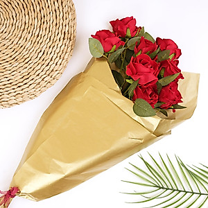 SANZIX 120 Sheets Gold Tissue Paper for Gift Bags 14" x 20" - Metallic Gold Tissue Paper Bulk, Ideal for Gift Wrapping, Craft Projects, Gold Party Decor, and Gold Wedding Decor DIY Artworks Flower Decoration Crafts Birthday Festival