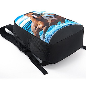 school backpack for boys,CAIWEI 17 Inch Horse School Bag Rucksack Backpack